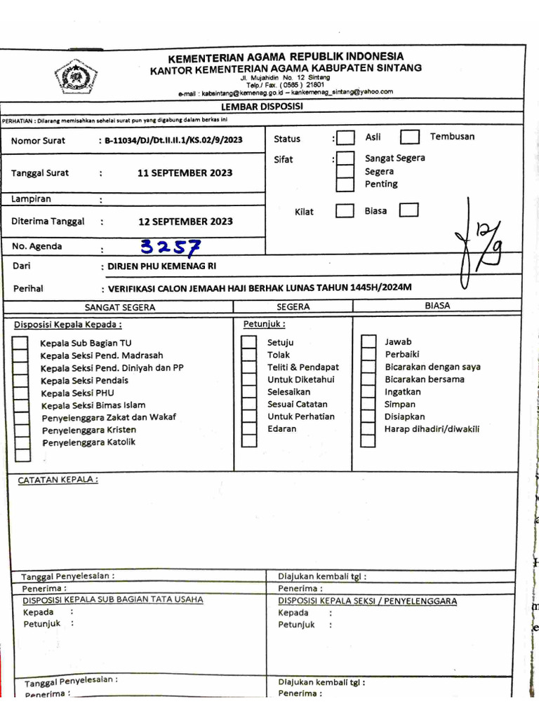 3257 Dirjen PHU | PDF