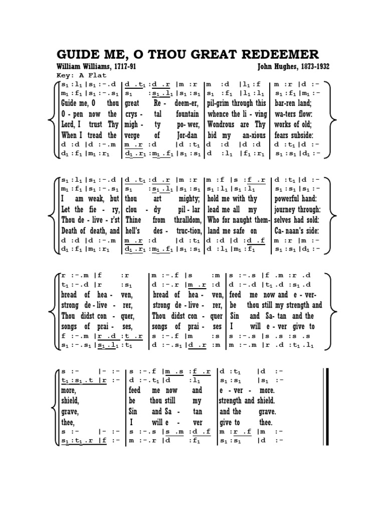 Guide Me o Thou Great Redeemer | PDF