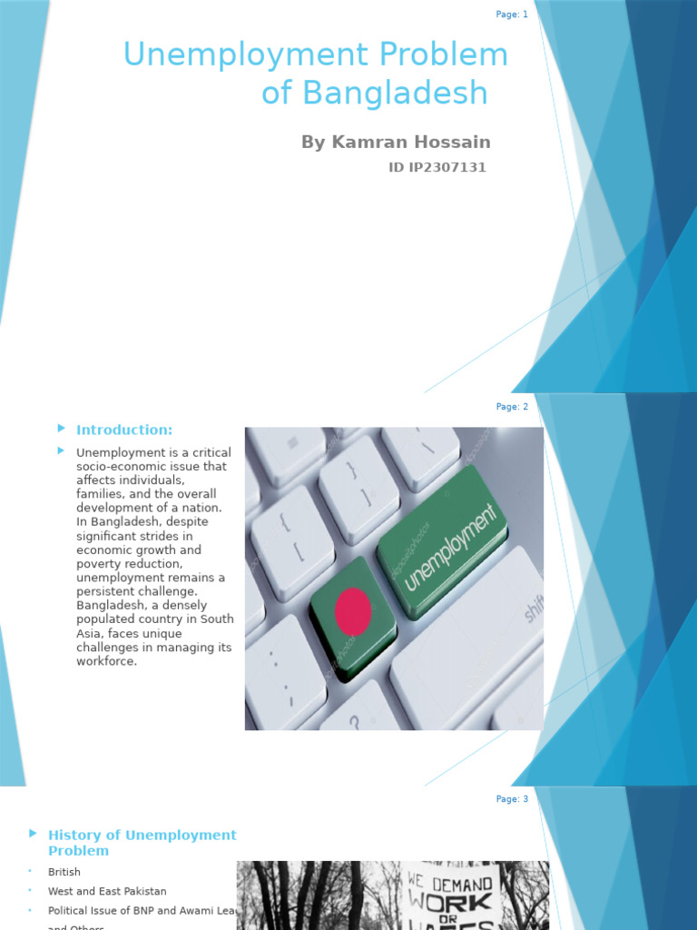 Copy Unemployment Problem of Bangladesh Kamran Hossain IP2307131 | PDF | Unemployment | Bangladesh