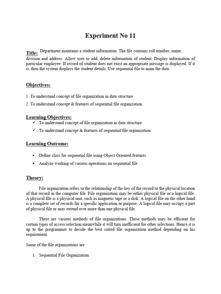 DSA practicle 11 | PDF | Computer File | File System DSA practicle 11 | PDF | Computer File | File System