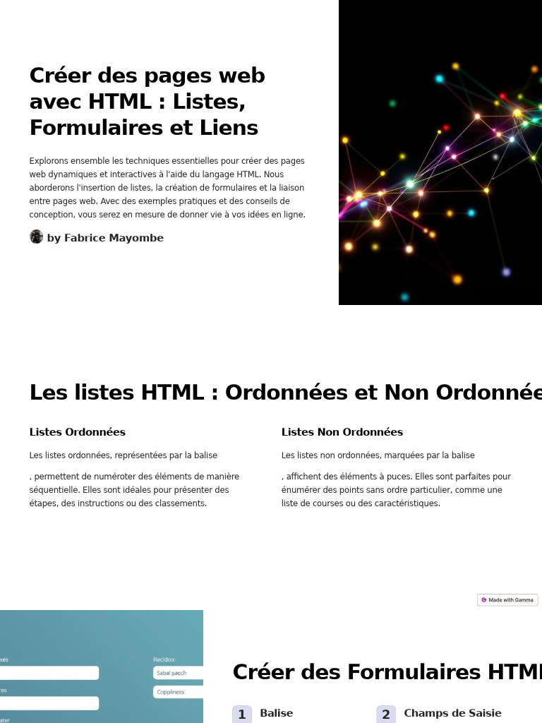 Creer-des-pages-web-avec-HTML-Listes-Formulaires-et-Liens | PDF | Html ...