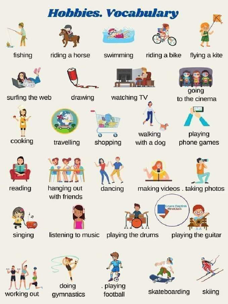 Hobbies Vocabulary | PDF