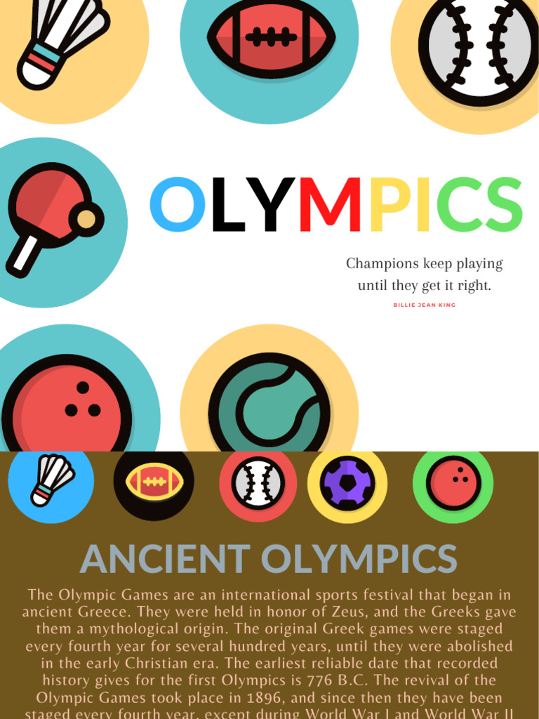 Olympics Ppt | PDF | Olympic Games | Sport Of Athletics