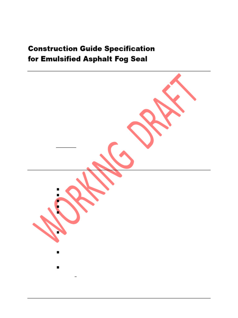 410 - Emulsified Asphalt Fog Seal 9-4-20 (v-2) | PDF | Road Surface ...