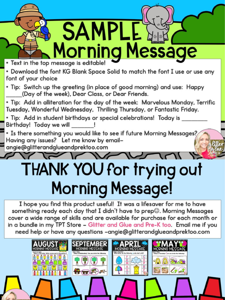 Kindergarten Activity Slides | PDF