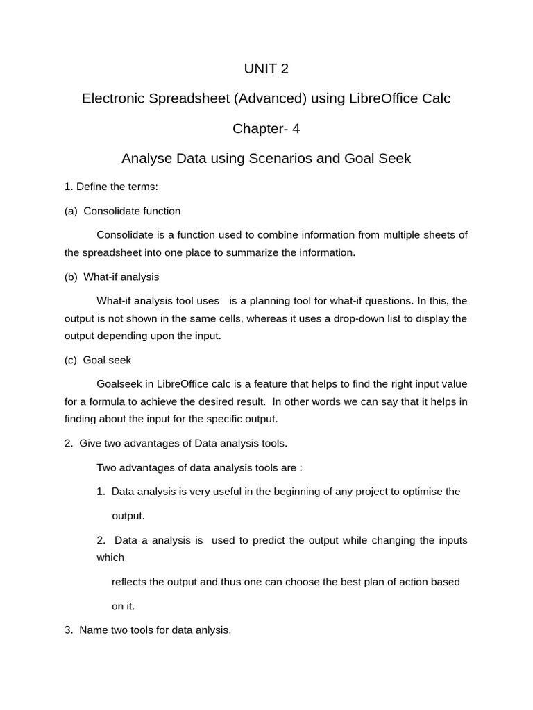 Unit 2 Chapter 4 Analyse Data Question Answers | PDF