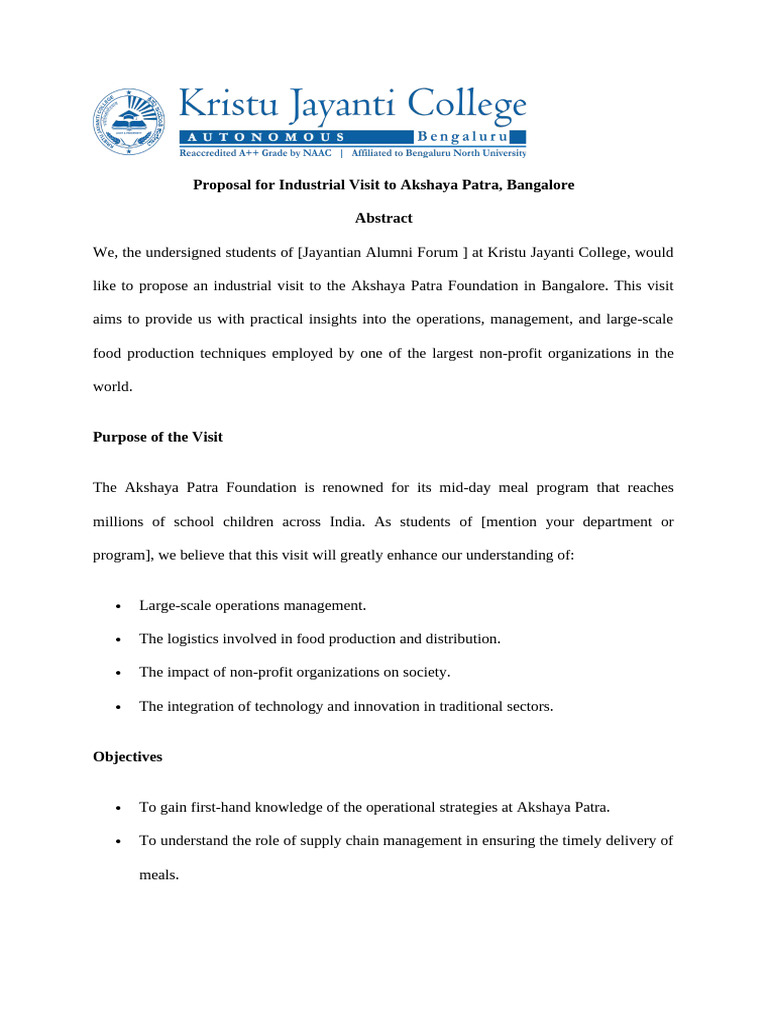 Industrial Visit | PDF