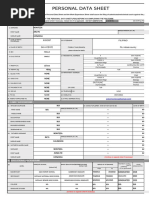 CS Form No. 212 Personal Data Sheet revised | PDF
