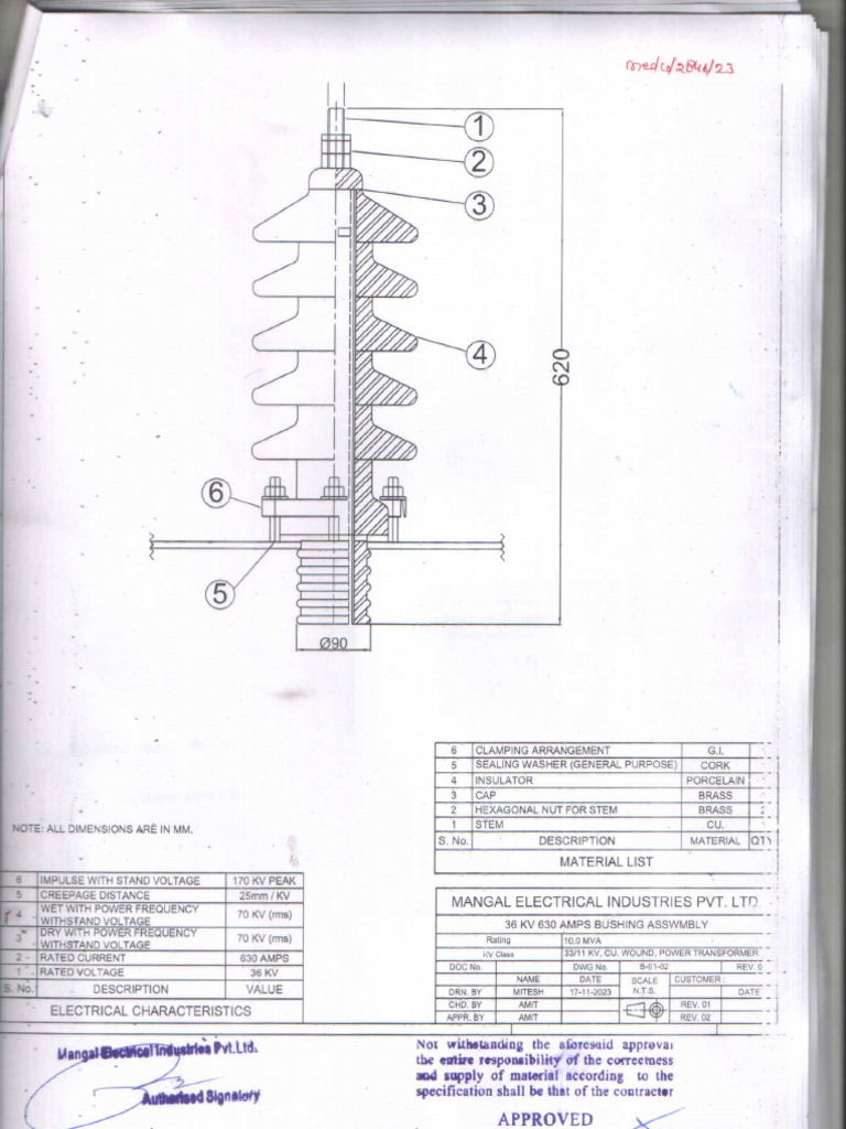 10 MVA Bushing | PDF