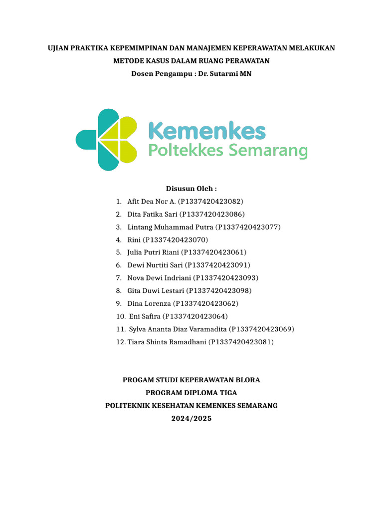 Melakukan Metode Kasus Dalam Ruang Perawatan - 2a | PDF