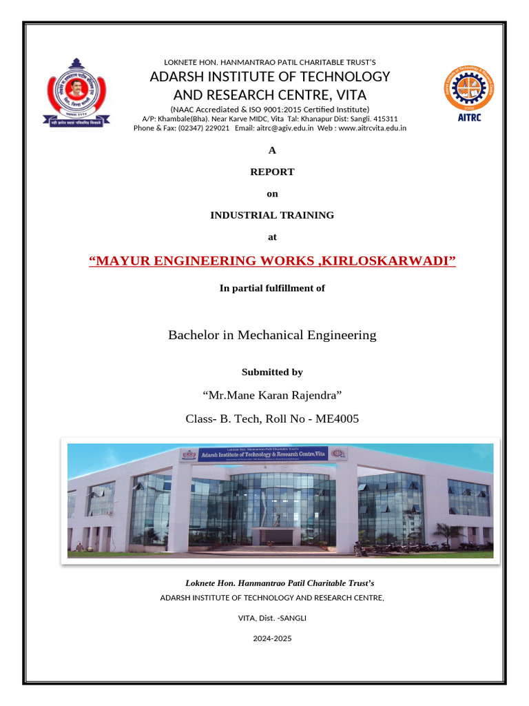 MAYUR karan | PDF | Industrial Processes | Metalworking