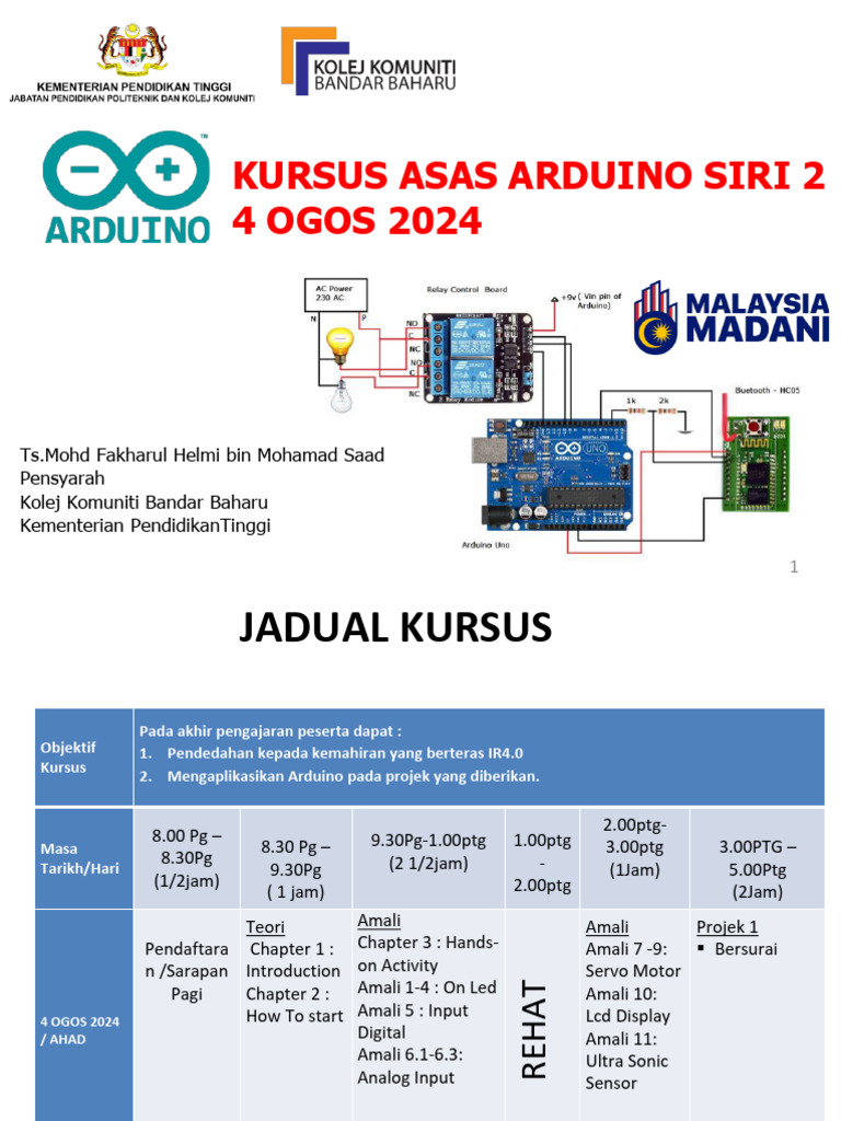 Nota Arduino 4 OGOS 2024update | PDF