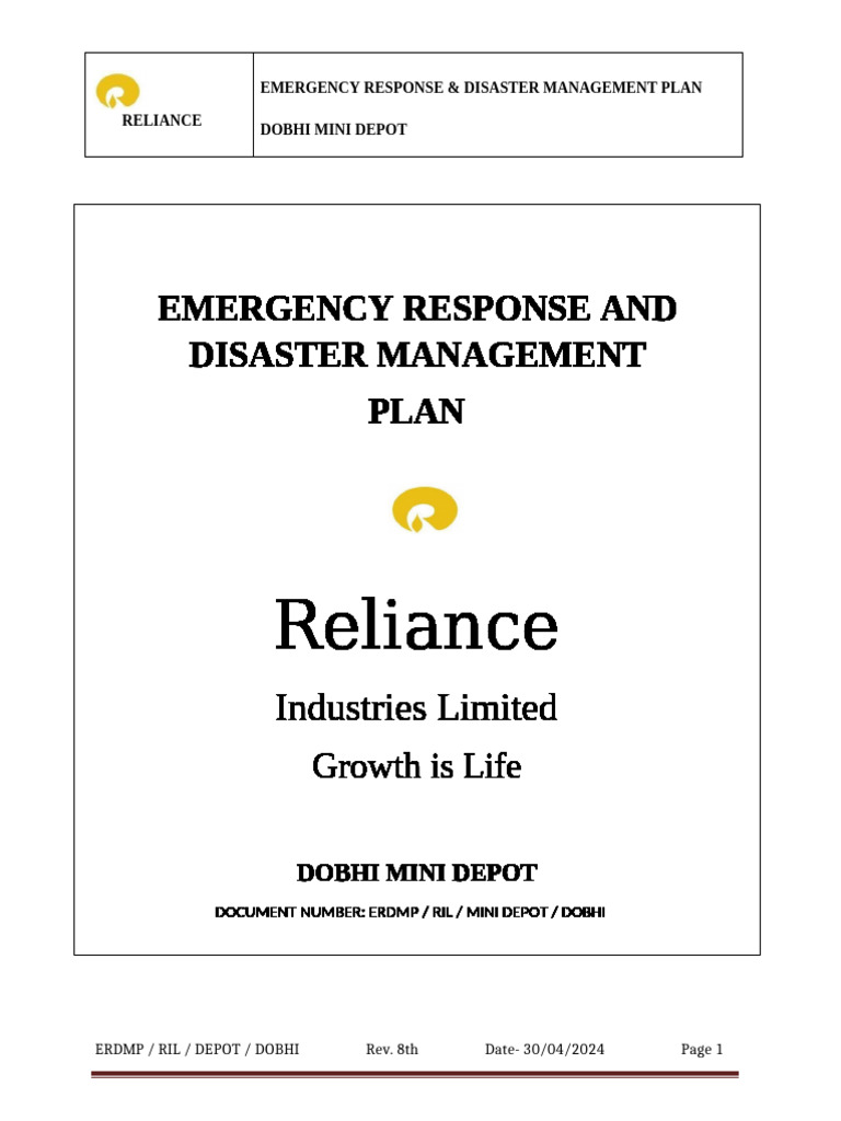 ERDMP Dobhi Final | PDF | Emergency Management | Emergency