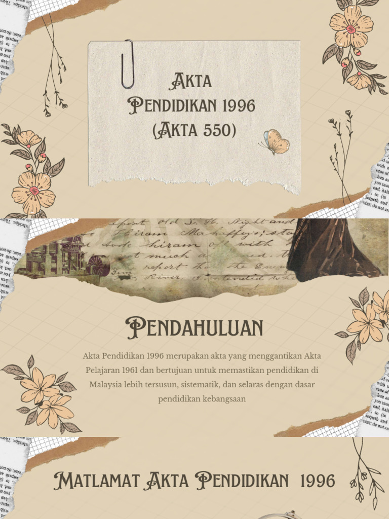 Akta Pendidikan 1996 (Akta 550) | PDF