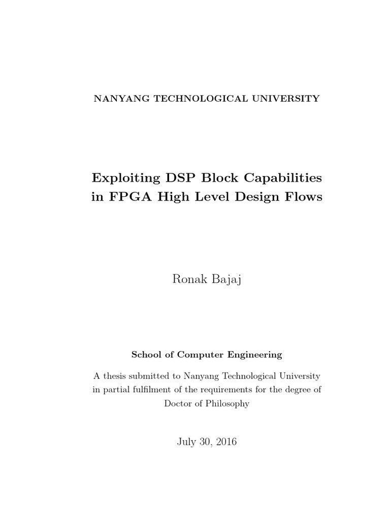 Exploiting Dsp Block Capabilities In Fpga High Level Design Flows Pdfdrive Pdf Field