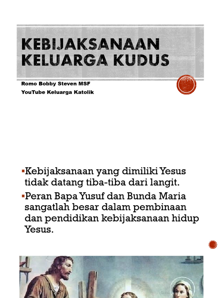 Kebijaksanaan Dalam Keluarga Kudus | PDF