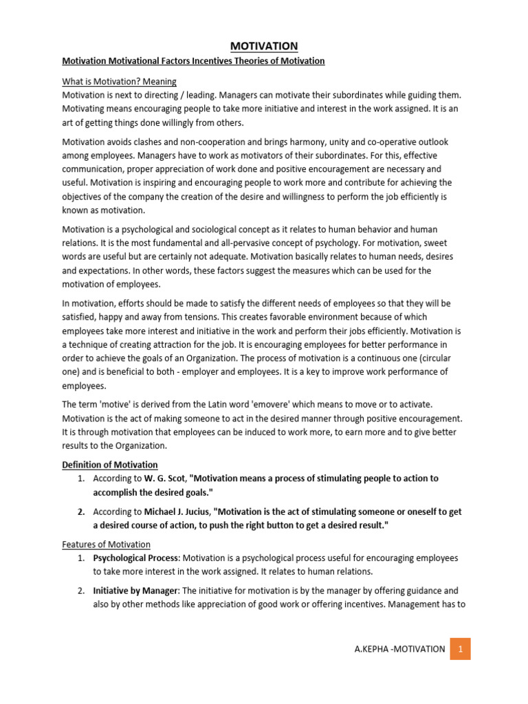 MOTIVATION.EDIT | PDF | Incentive | Motivational