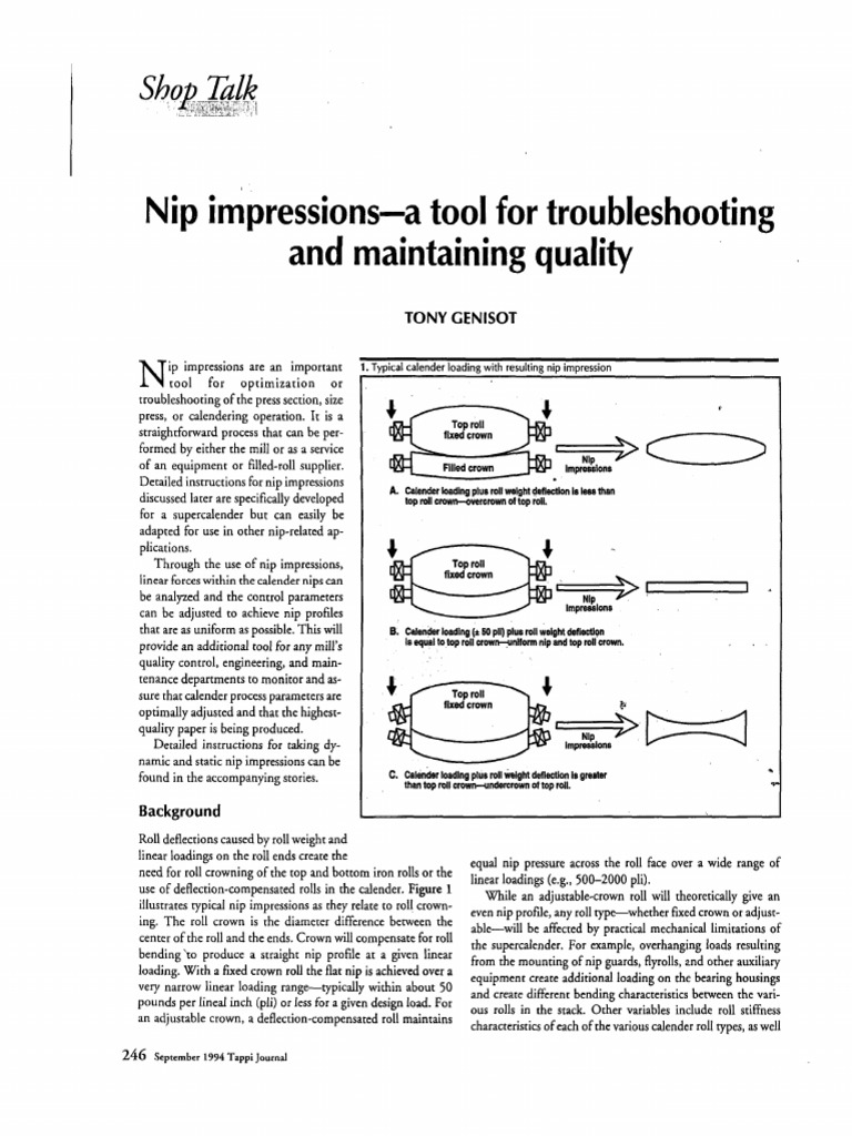 Nip Impressions A Tool For Troubleshooting and Maintaining Quality | PDF