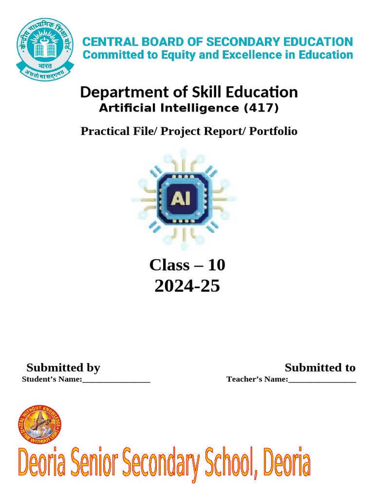 Practical Fie AI Class 10 | PDF | Cross Validation (Statistics ...
