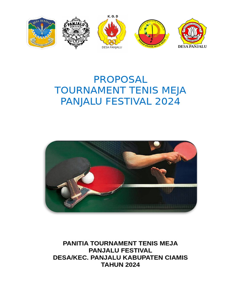 Proposal Turnamen Tenis Meja 2024 | PDF