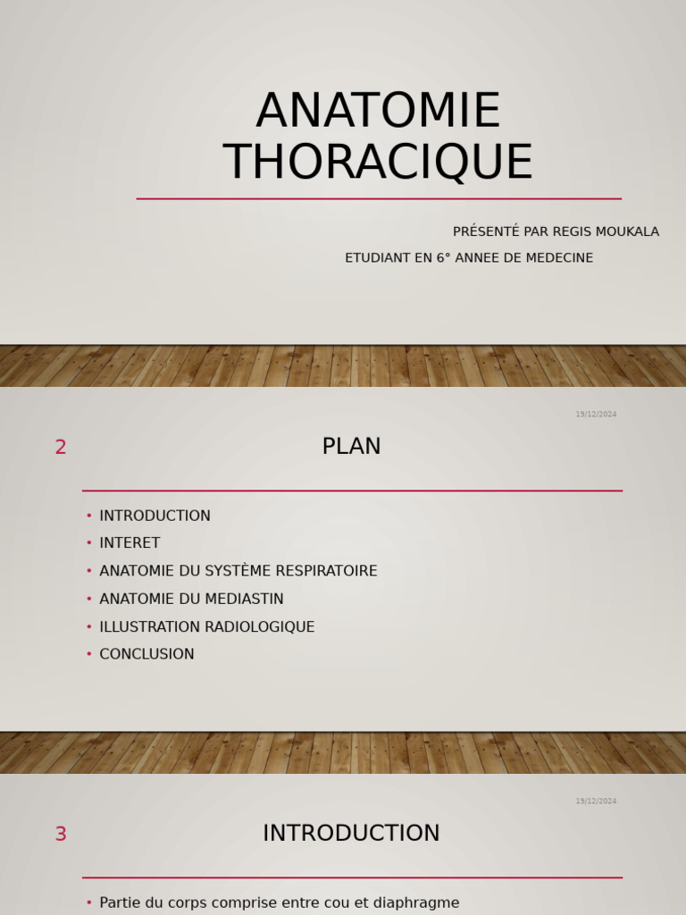 ANATOMIE THORACIQUE | PDF