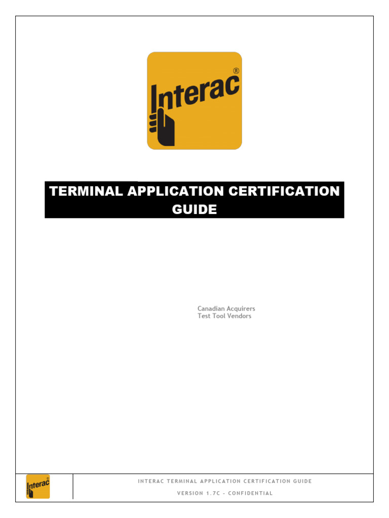 Terminal Application Certification Guide V1.7c 