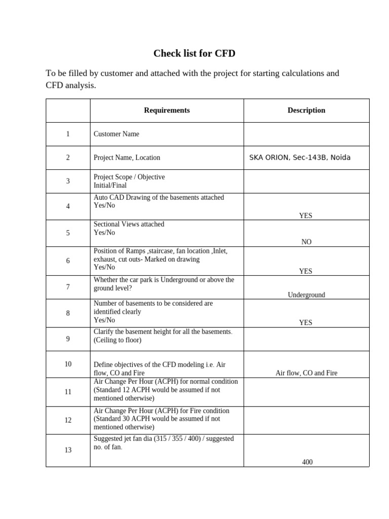Check List for CFD | PDF | Computational Fluid Dynamics | Basement