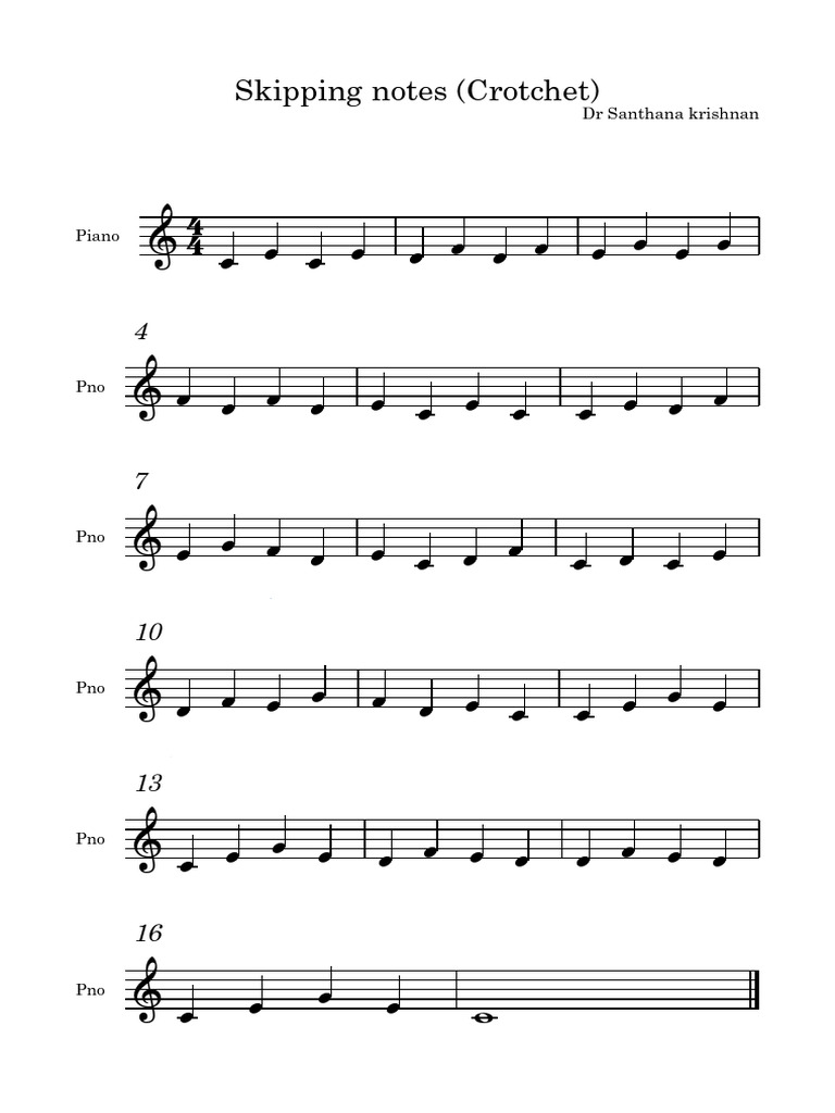Skipping Notes (Crotchet) | PDF