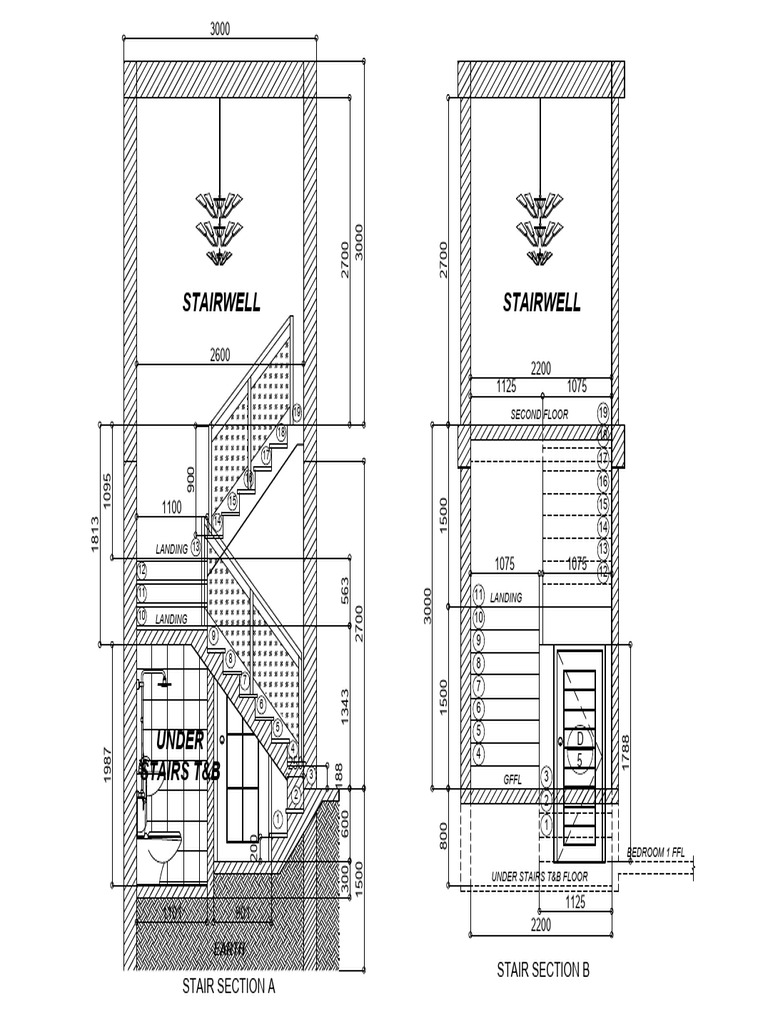 STAIRS SECTION | PDF | Stairs | Gardens