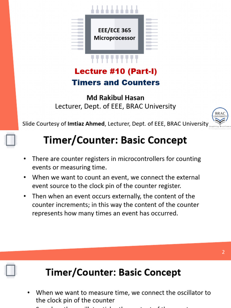 Lecture_10 (Part-I)_Timer_Counter | PDF | Timer | Digital Electronics