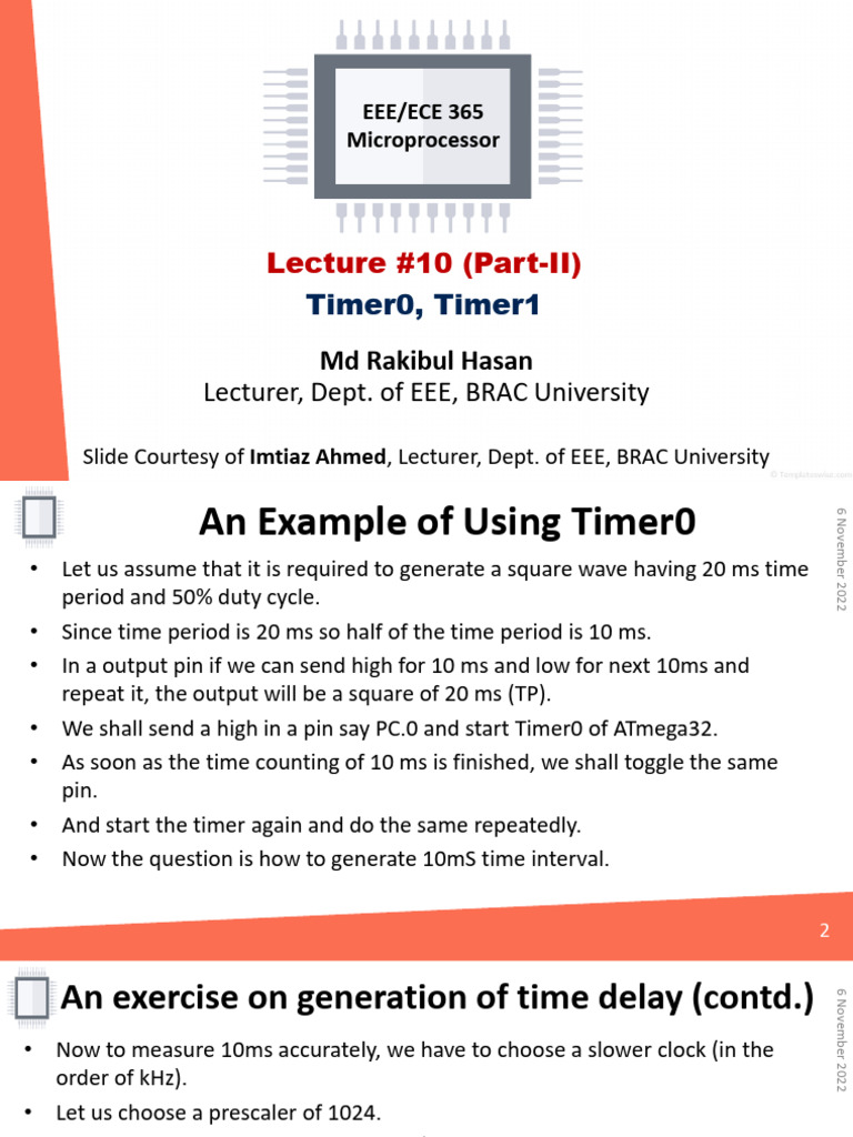 Lecture10 Part Iitimer0 And Timer1 Pdf Electronics Computer 0543