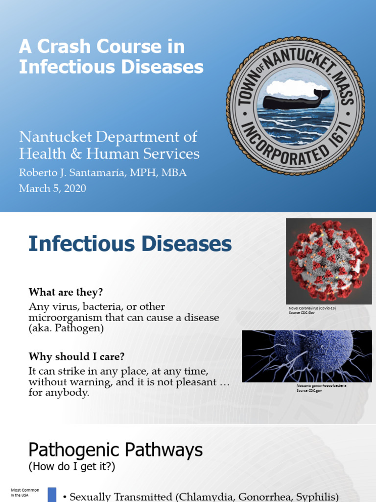 Nantucket Health Department - A Crash Course in Infectious Diseases PDF ...
