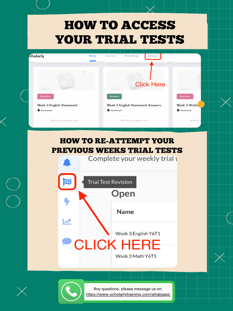 How to access trial test | PDF