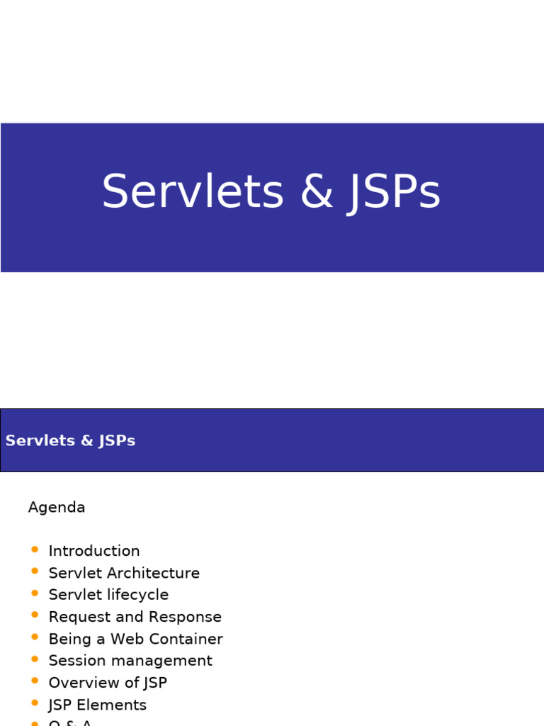 Servlets in Java | PDF | Web Server | Internet & Web