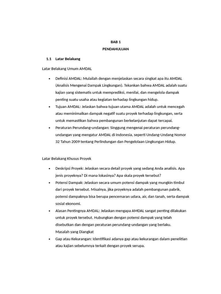 Bab 1 2 Amdal | PDF