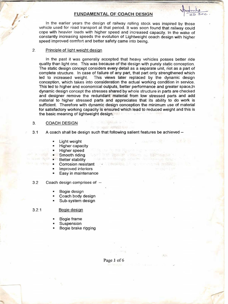 Fundamental LHB Coach | PDF | Brake | Rail Transport