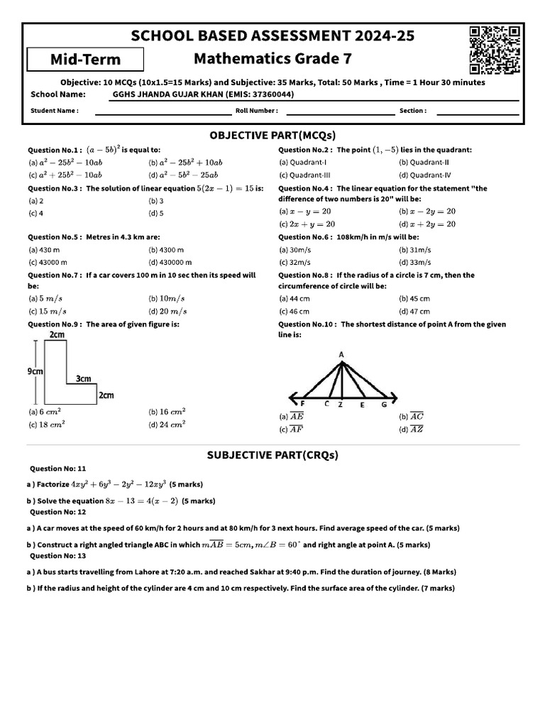 Grade 7 (Mathematics) | PDF