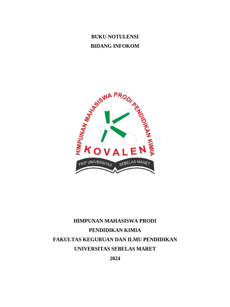 Buku Notulensi Bidang Infokom | PDF
