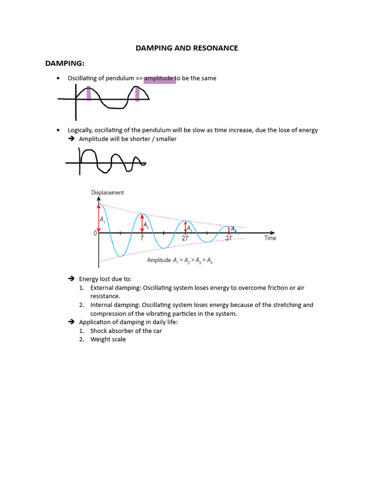 Damping and Resonance | PDF