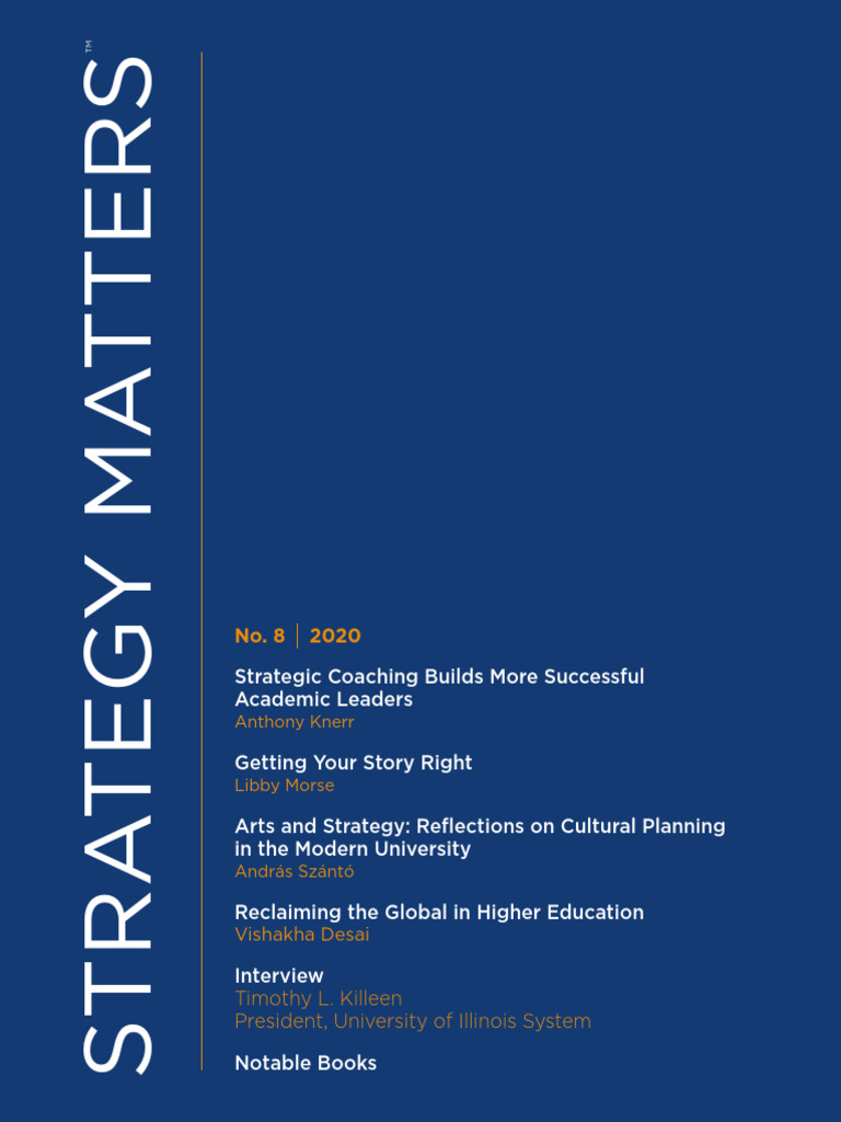Strategy Matter No. 8 | PDF | Leadership | Provost (Education)