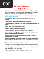 School Assembly Anchoring Script | PDF