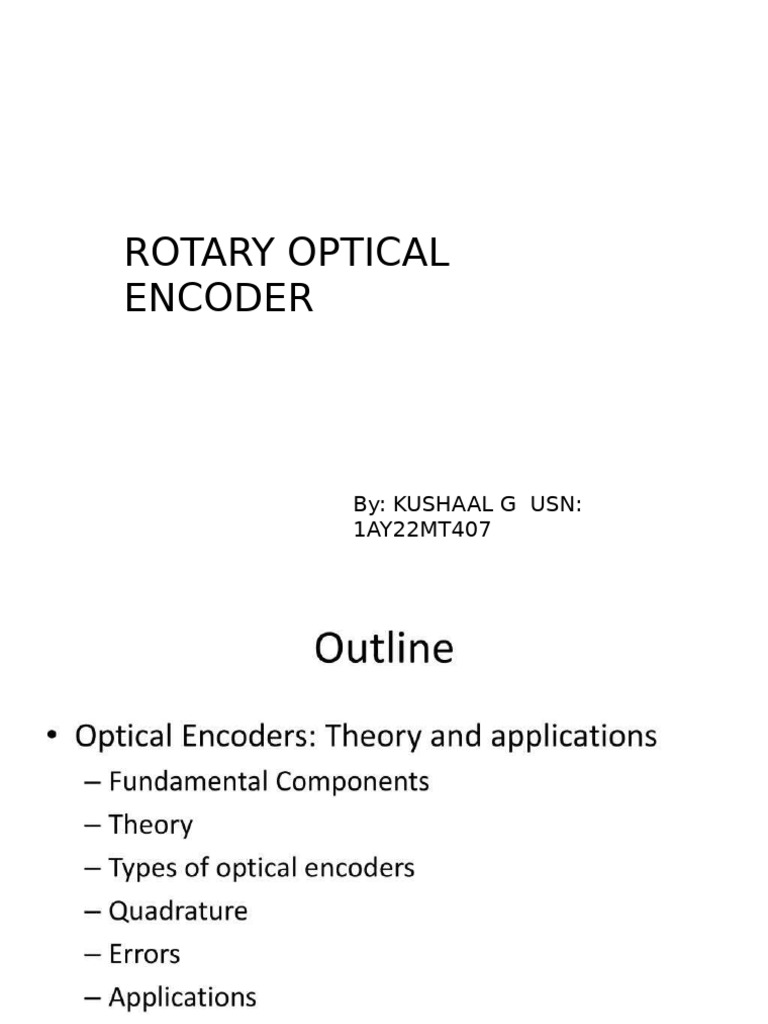 Rotary Encoder | PDF