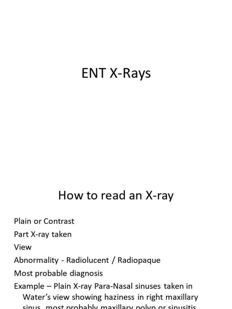 ENT X-Rays 2 | PDF | Esophagus | Human Nose