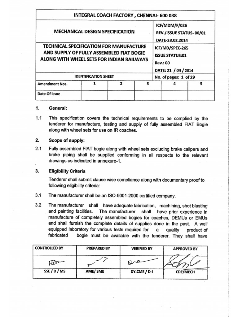 ICF MD SPEC 265 | PDF