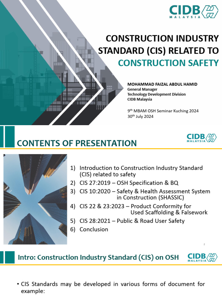 CIDB Malaysia - CIS Related To Construction Safety | PDF ...