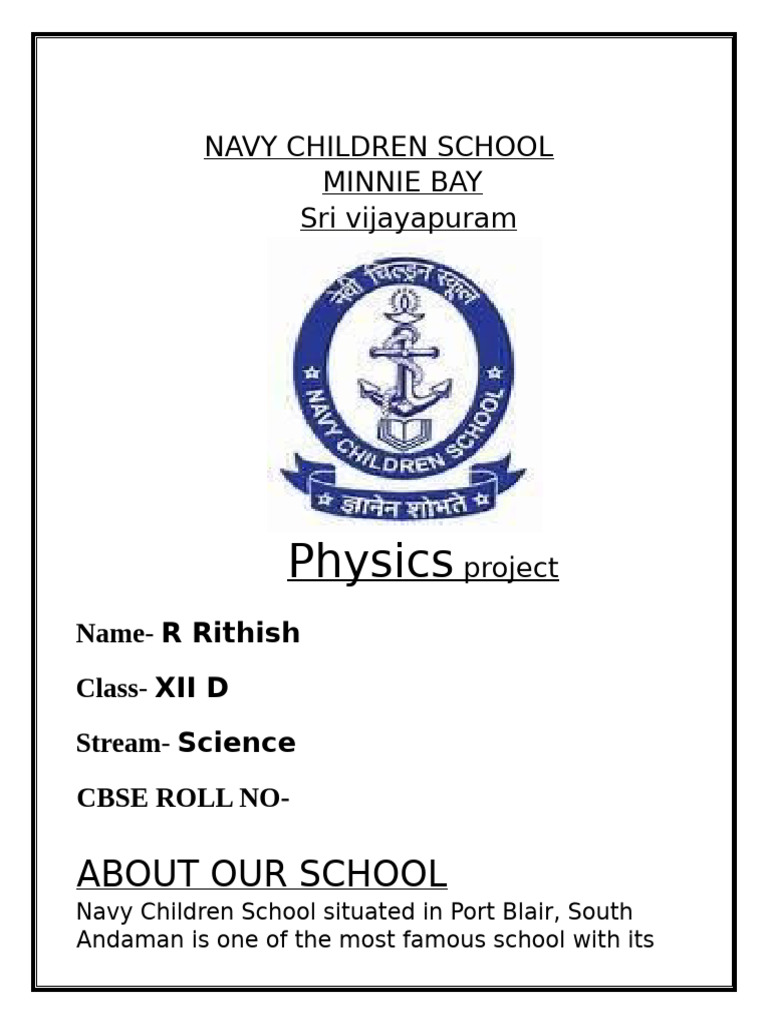PHYSICS PROJECT | PDF | Refraction | Refractive Index