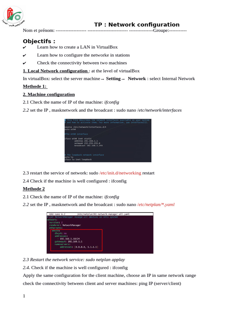 Network Configuration | PDF