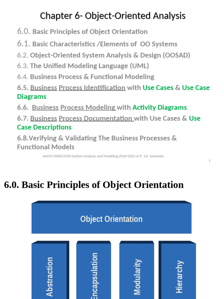 Chapter 6-Object-Oriented Analysis-December-2024 | PDF | Use Case | Method (Computer Programming)