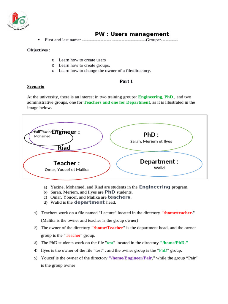 Linux-Users and Groups Management-Scenario | PDF | Unix | Information Retrieval