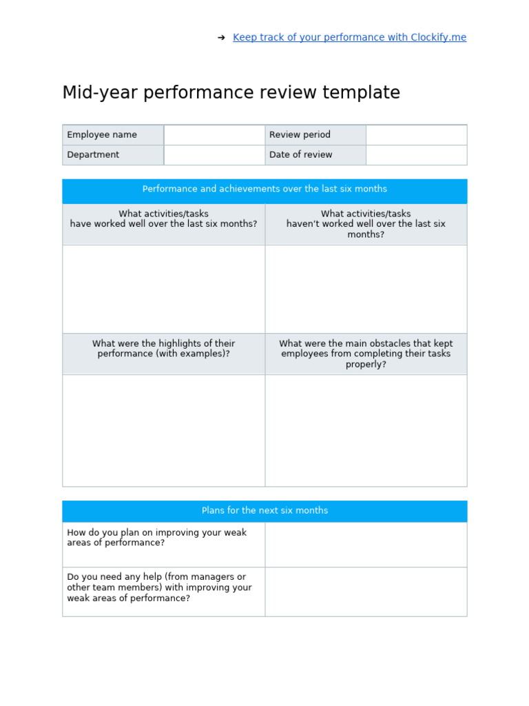 Mid-year-performance-review-template | PDF